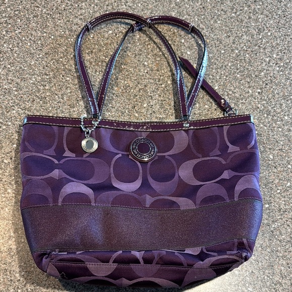 Coach | Bags | Coach Purple Signature Purse | Poshmark